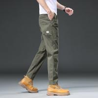China Army Green Dark Grey Daily Washed Mid Waist jogger pants wholesale Solid Color Youth Trend Custom (HY602) for sale