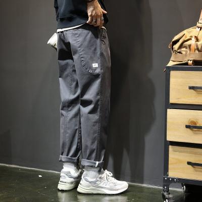 China Army Green Dark Grey Regular Daily Washed Mid Waist jogger pants wholesale Youth Trend Slight Stretch Custom (HY602) for sale