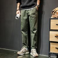 China Army Green Dark Grey Regular Daily Washed Mid Waist jogger pants wholesale Youth Trend Slight Stretch Custom (HY602) for sale