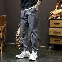 China Army Green Dark Grey Regular Daily Washed Mid Waist jogger pants wholesale Youth Trend Slight Stretch Custom (HY602) for sale