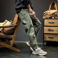 China Army Green Dark Grey Regular Daily Washed Mid Waist jogger pants wholesale Youth Trend Slight Stretch Custom (HY602) for sale