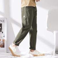 China #3968 Daily Washed Mid Waist jogger pants wholesale Youth Trend Slight Stretch Custom (HY602) for sale