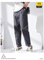 China #3968 Daily Washed Mid Waist jogger pants wholesale Youth Trend Slight Stretch Custom (HY602) for sale