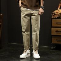 China #8181 Daily Washed Mid Waist jogger pants wholesale Grey Khaki Breathable Custom (HY601) for sale