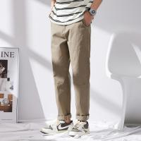 China Daily Washed Casual jogger pants wholesale Mid Waist Slight Stretch Custom (HY601) for sale