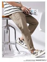 China Daily Washed Casual jogger pants wholesale Mid Waist Slight Stretch Custom (HY601) for sale