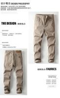 China Washed Mid Waist Breathable mens pants wholesale Solid Color Youth Trend Custom (P3101) for sale