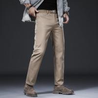 China Dark Grey Khaki Daily Washed Mid Waist mens pants wholesale Solid Color Youth Trend Custom (P3101) for sale