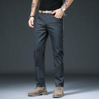 China Dark Grey Khaki Daily Washed Mid Waist mens pants wholesale Solid Color Youth Trend Custom (P3101) for sale