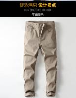 China Dark Grey Khaki Daily Washed Mid Waist mens pants wholesale Solid Color Youth Trend Custom (P3101) for sale