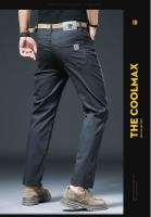 China Dark Grey Khaki Daily Washed Mid Waist mens pants wholesale Solid Color Youth Trend Custom (P3101) for sale