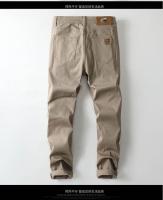 China Dark Grey Khaki Daily Washed Mid Waist mens pants wholesale Solid Color Youth Trend Custom (P3101) for sale