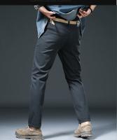 China Dark Grey Khaki Daily Washed Mid Waist mens pants wholesale Solid Color Youth Trend Custom (P3101) for sale