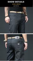 China Dark Grey Khaki Daily Washed Mid Waist mens pants wholesale Solid Color Youth Trend Custom (P3101) for sale