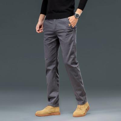 China Washed Mid Waist Solid Color mens pants wholesale Youth Trend Slight Stretch Custom (P408) for sale