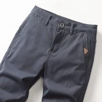 China Washed Mid Waist Solid Color mens pants wholesale Youth Trend Slight Stretch Custom (P408) for sale