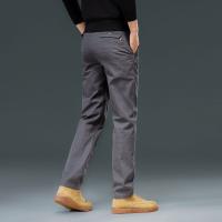 China Washed Mid Waist Solid Color mens pants wholesale Youth Trend Slight Stretch Custom (P408) for sale