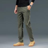 China Washed Mid Waist Solid Color mens pants wholesale Youth Trend Slight Stretch Custom (P408) for sale
