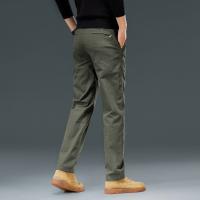 China Washed Mid Waist Solid Color mens pants wholesale Youth Trend Slight Stretch Custom (P408) for sale