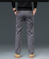 China Washed Mid Waist Solid Color mens pants wholesale Youth Trend Slight Stretch Custom (P408) for sale