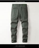 China Washed Mid Waist Solid Color mens pants wholesale Youth Trend Slight Stretch Custom (P408) for sale