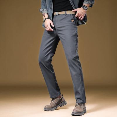 China Grey Army Green Washed Mid Waist Breathable mens pants wholesale Solid Color Youth Trend Custom (P408) for sale