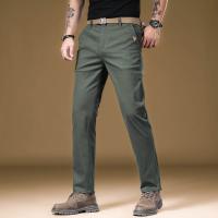 China Grey Army Green Washed Mid Waist Breathable mens pants wholesale Solid Color Youth Trend Custom (P408) for sale
