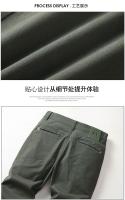 China Grey Army Green Washed Mid Waist Breathable mens pants wholesale Solid Color Youth Trend Custom (P408) for sale