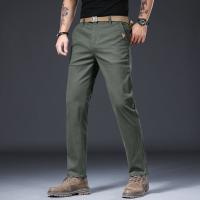 China Grey Army Green Daily Washed Mid Waist mens pants wholesale Solid Color Urban Fashion Custom (P408) for sale