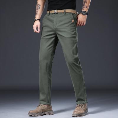 China Grey Army Green Daily Washed Mid Waist mens pants wholesale Solid Color Urban Fashion Custom (P408) for sale