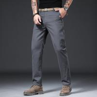 China Grey Army Green Daily Washed Mid Waist mens pants wholesale Solid Color Urban Fashion Custom (P408) for sale