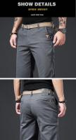 China Grey Army Green Daily Washed Mid Waist mens pants wholesale Solid Color Urban Fashion Custom (P408) for sale