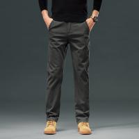 China Washed Mid Waist Khaki Grey mens pants wholesale Solid Color Youth Trend Custom (P406) for sale