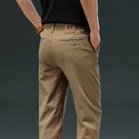 China Washed Mid Waist Khaki Grey mens pants wholesale Solid Color Youth Trend Custom (P406) for sale