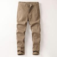China Washed Mid Waist Khaki Grey mens pants wholesale Solid Color Youth Trend Custom (P406) for sale