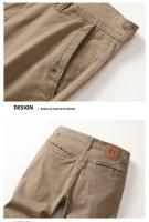 China Washed Mid Waist Khaki Grey mens pants wholesale Solid Color Youth Trend Custom (P406) for sale