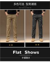 China Washed Mid Waist Khaki Grey mens pants wholesale Solid Color Youth Trend Custom (P406) for sale