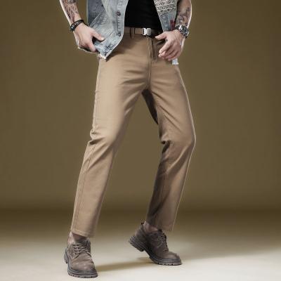 China #8721 Daily Washed Mid Waist mens pants wholesale Khaki Grey Solid Color Custom (P406) for sale