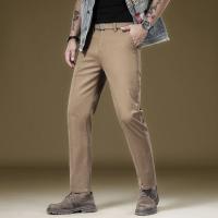 China #8721 Daily Washed Mid Waist mens pants wholesale Khaki Grey Solid Color Custom (P406) for sale