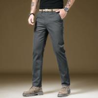 China #8721 Daily Washed Mid Waist mens pants wholesale Khaki Grey Solid Color Custom (P406) for sale