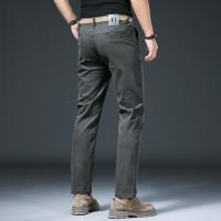 China #4205 Daily Washed Mid Waist mens pants wholesale Khaki Grey Solid Color Custom (P406) for sale