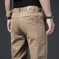 China #4205 Daily Washed Mid Waist mens pants wholesale Khaki Grey Solid Color Custom (P406) for sale