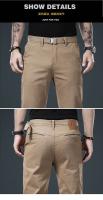 China #4205 Daily Washed Mid Waist mens pants wholesale Khaki Grey Solid Color Custom (P406) for sale