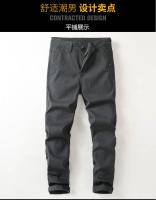 China #4205 Daily Washed Mid Waist mens pants wholesale Khaki Grey Solid Color Custom (P406) for sale