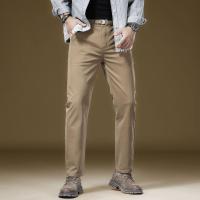China Straight Pant Basic Daily Washed mens pants wholesale Mid Waist Solid Color Custom (P405) for sale
