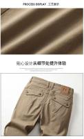China Straight Pant Basic Daily Washed mens pants wholesale Mid Waist Solid Color Custom (P405) for sale