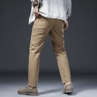 China Army Green Khaki Basic Daily Washed mens pants wholesale Mid Waist Solid Color Custom (P405) for sale