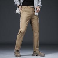 China Army Green Khaki Basic Daily Washed mens pants wholesale Mid Waist Solid Color Custom (P405) for sale
