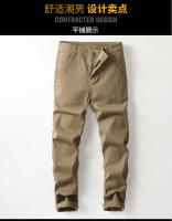 China Army Green Khaki Basic Daily Washed mens pants wholesale Mid Waist Solid Color Custom (P405) for sale