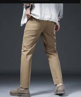 China Army Green Khaki Basic Daily Washed mens pants wholesale Mid Waist Solid Color Custom (P405) for sale